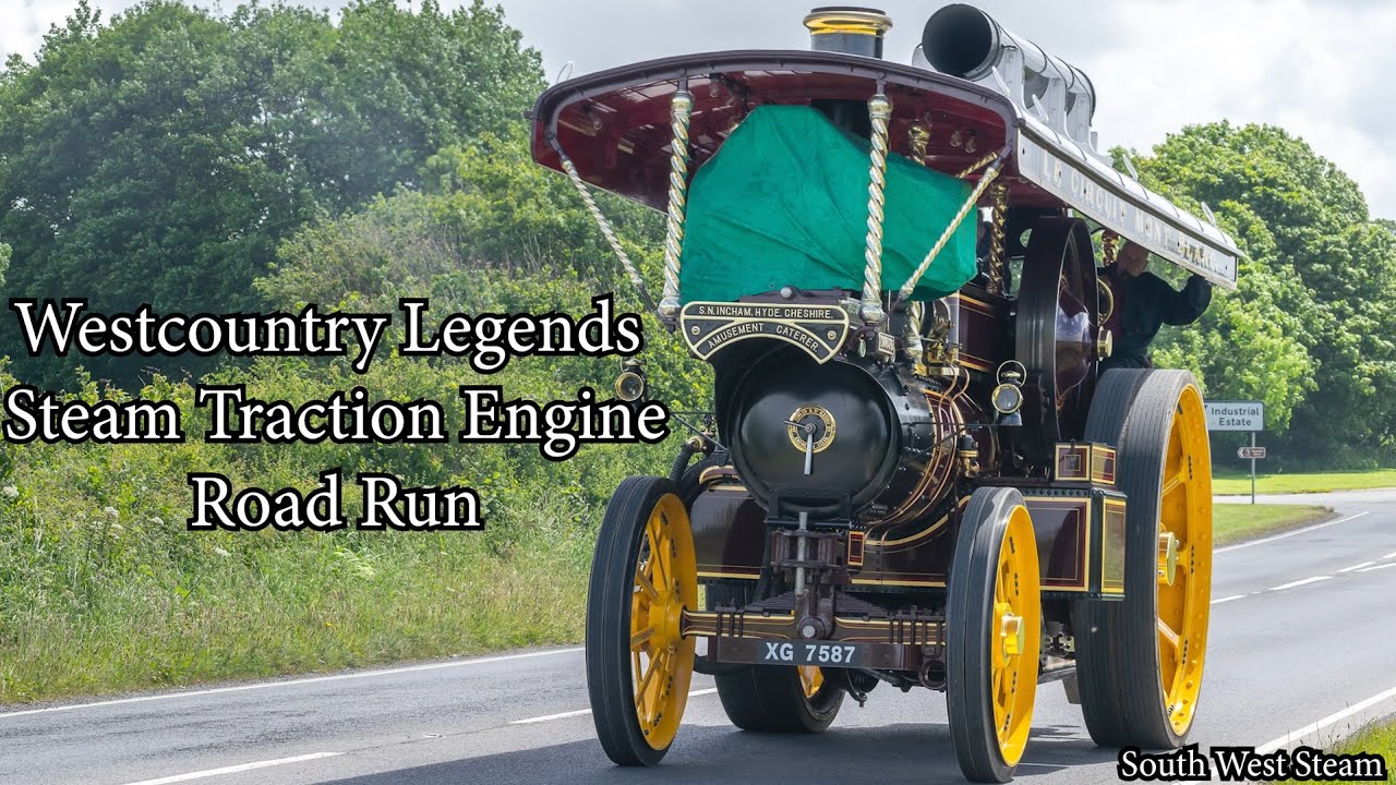 Westcountry Legends Steam Traction Engine Road Run 15-6-24 - YouTube
