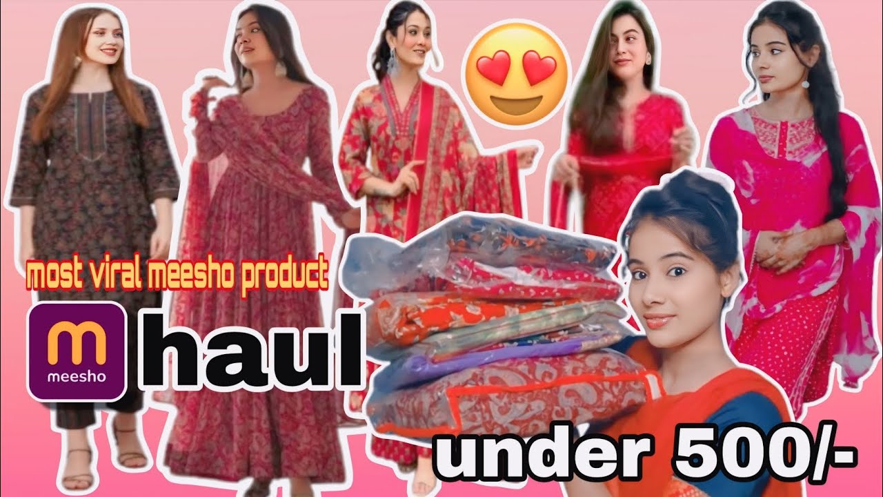Meesho haul under 500/- ,,,Meesho most viral product,,, kurta set ...