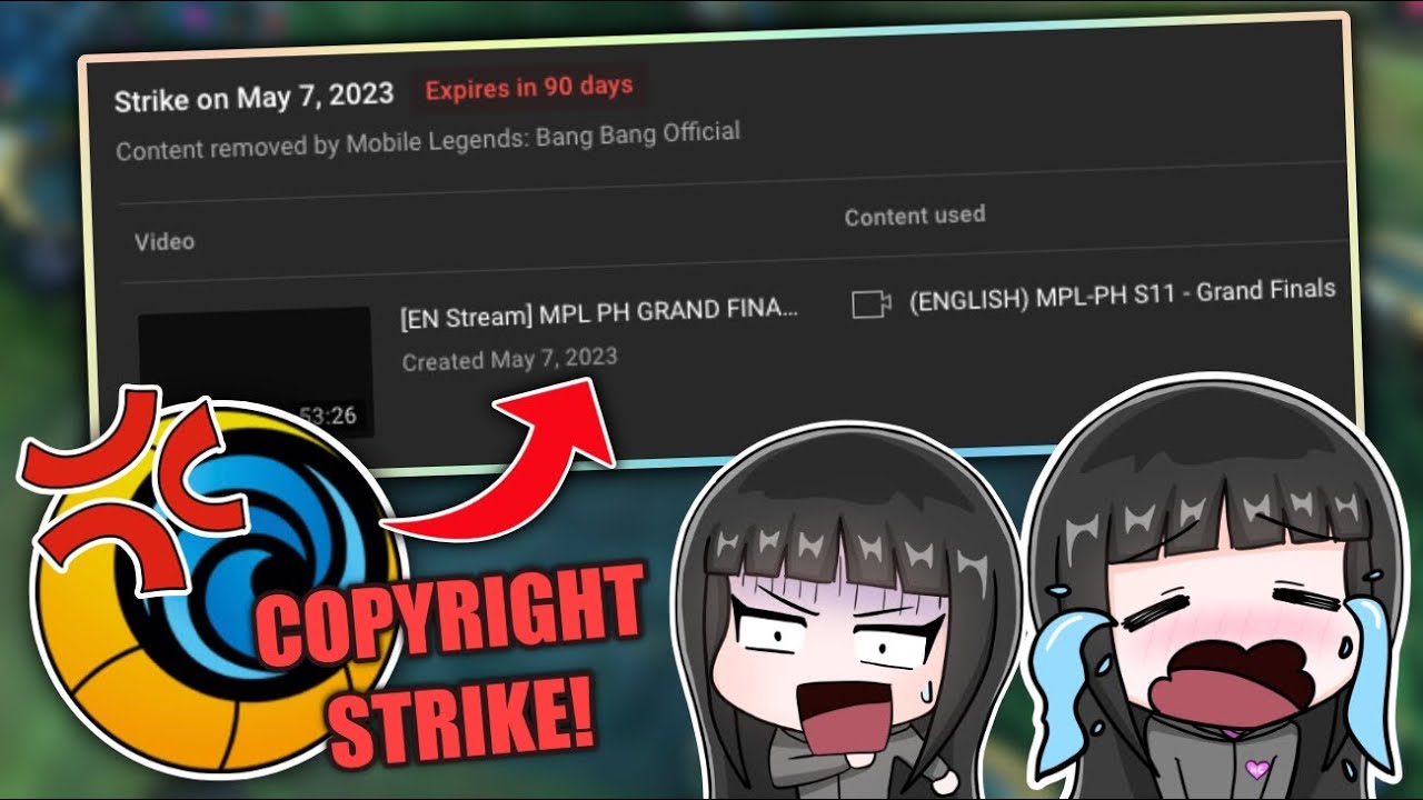 WE GOT COPYRIGHT STRIKE FROM MLBB - YouTube