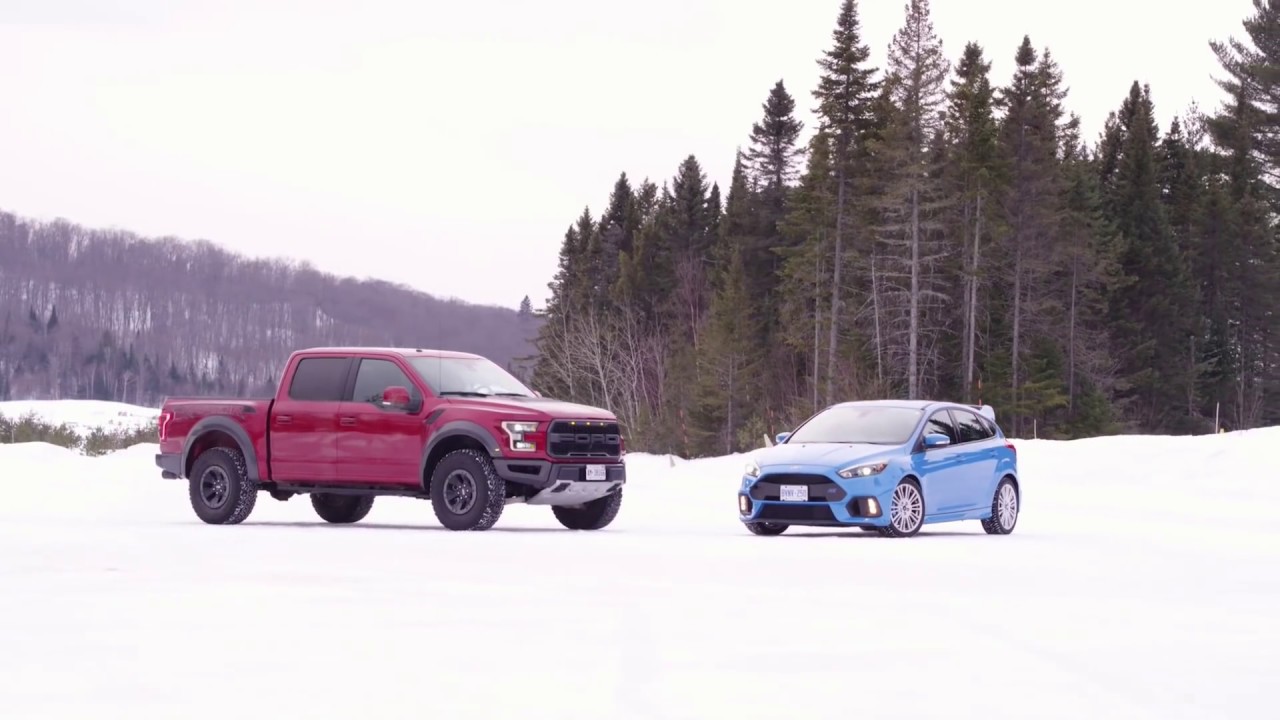 Ford F-150 Raptor and Focus RS Winter Performance Demo - YouTube