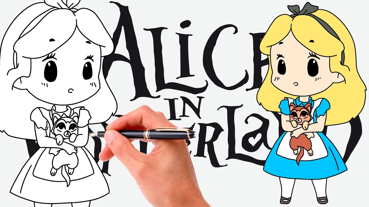 How To Draw ALICE From ALICE IN WONDERLAND | SUPER EASY DISNEY DRAWING ...