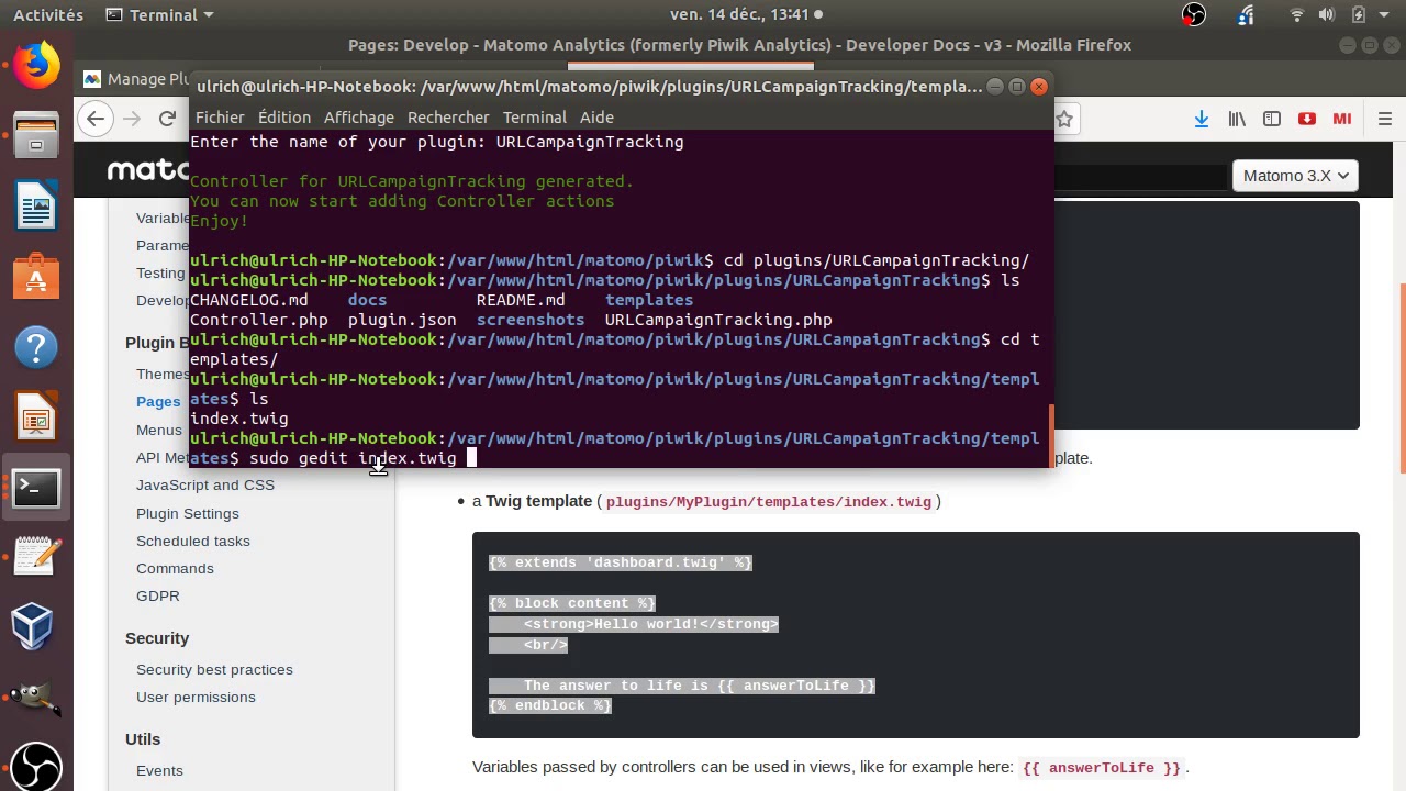 How to create a simple plugin in Matomo Piwik analytics - YouTube
