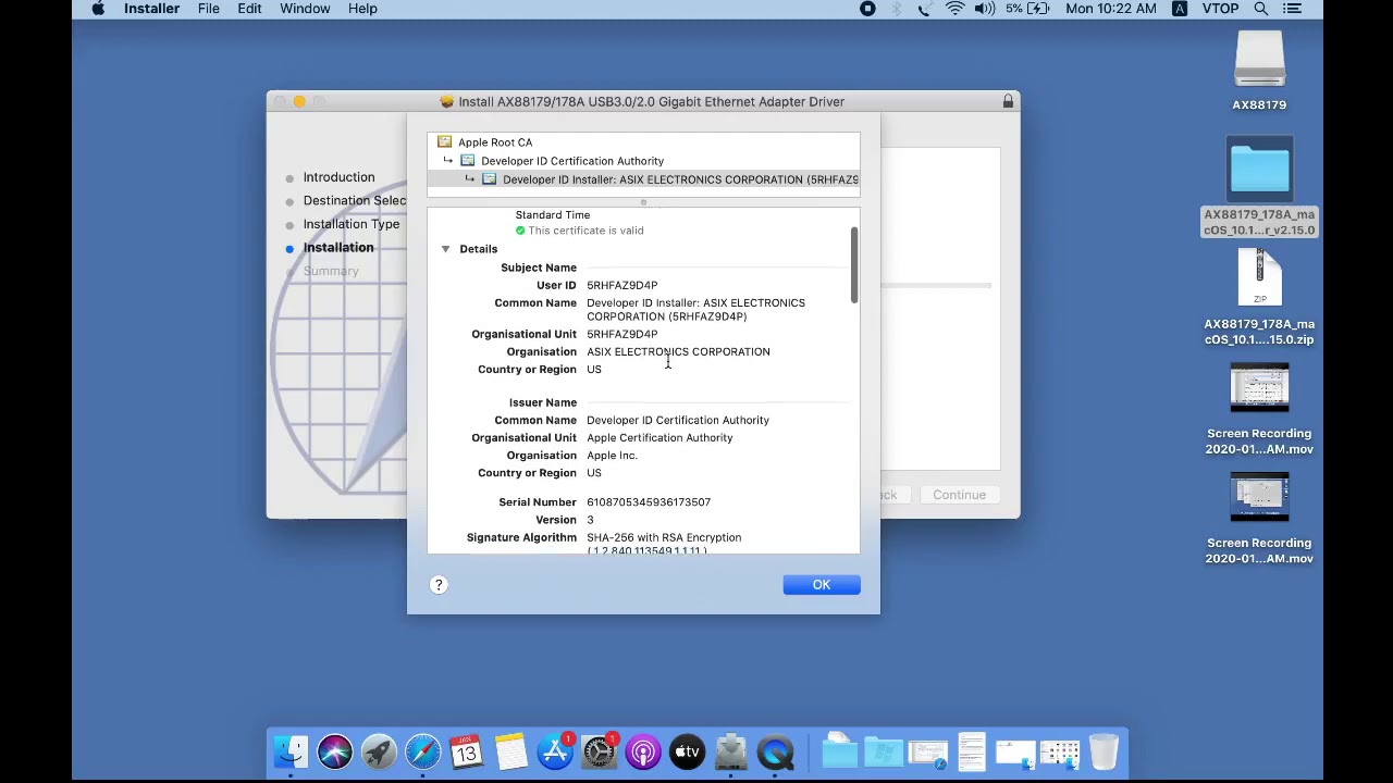 The USB3 0 Gigabit Ethernet Adapter with AX88179 Driver did have valid ...