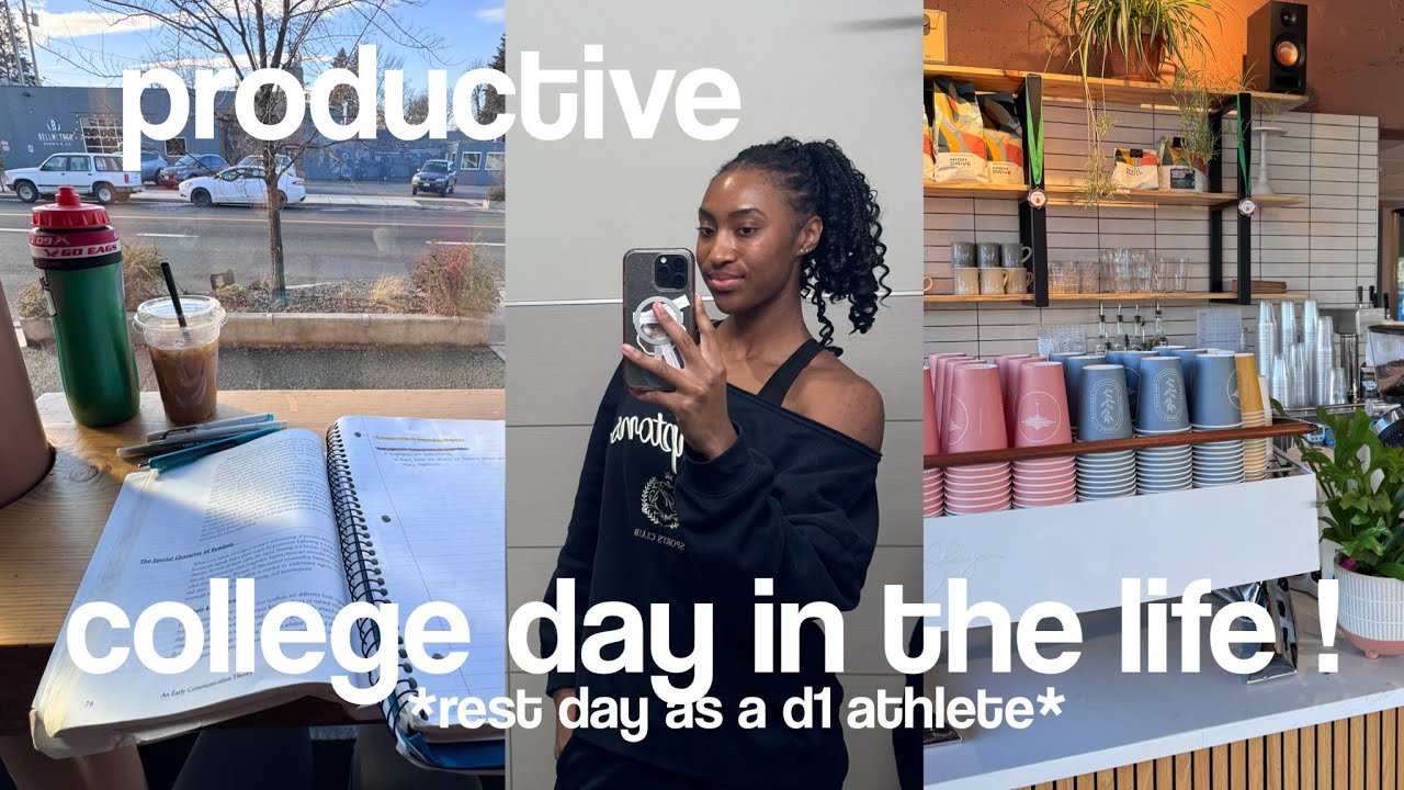 a productive day in the life as a college student athlete (morning ...