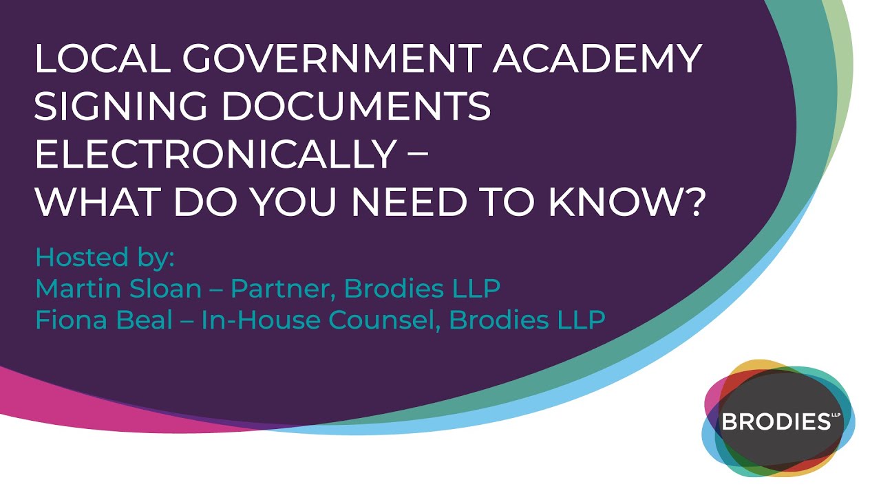 Local Government Academy - Signing documents electronically – what do ...