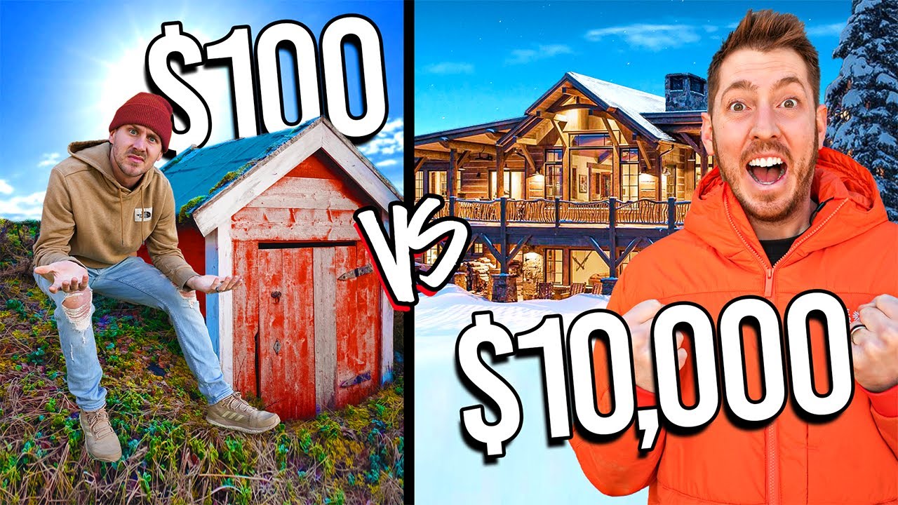 $100 VS $10,000 CABIN HOTELS - YouTube