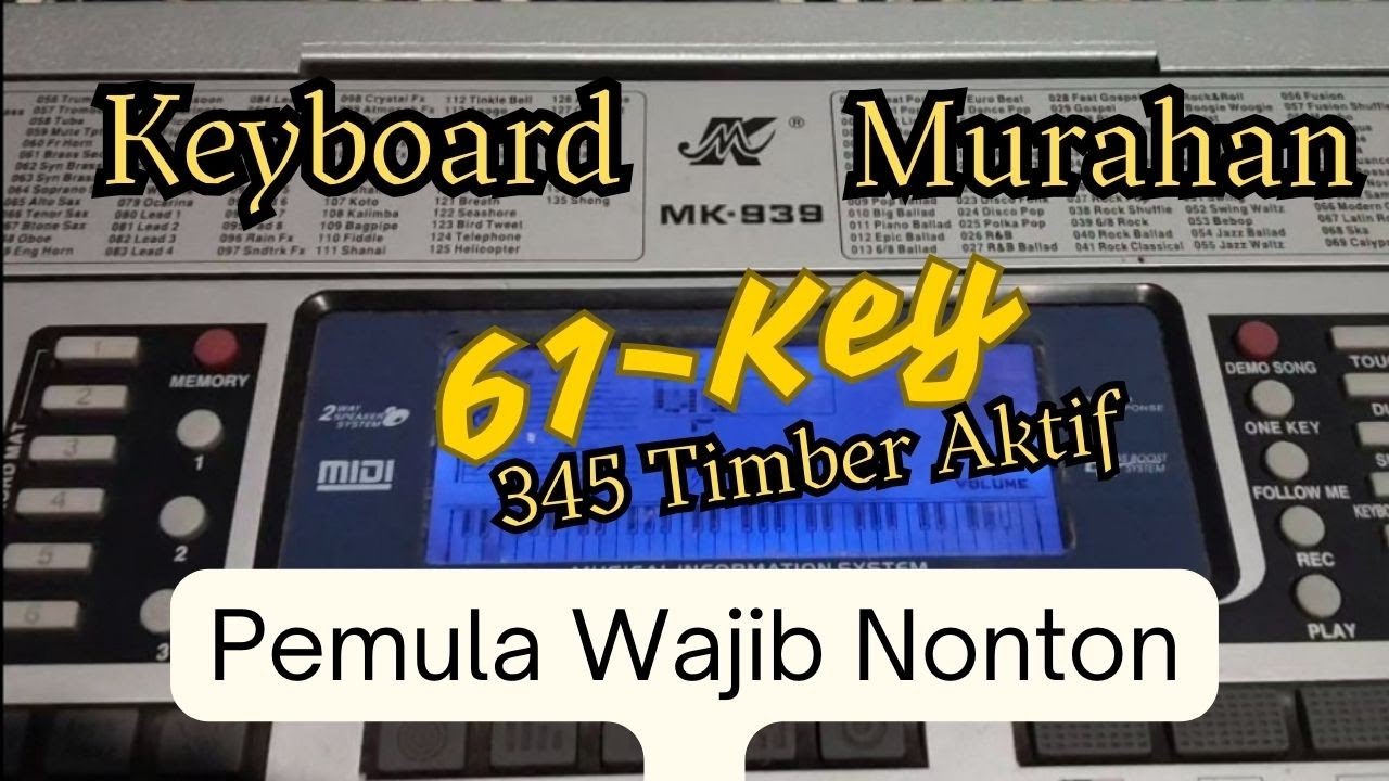 Keyboard MK-939 61-Key Simulasi Piano Keyboard Dengan Fungsi Sentuh 345 ...