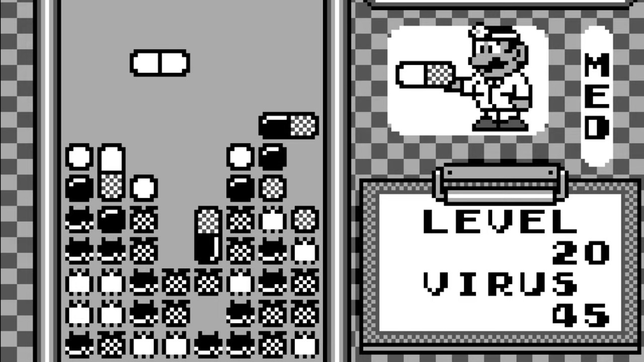 Dr. Mario (GB · Game Boy) version | Levels 5, 10, 15, and 20 Completed ...