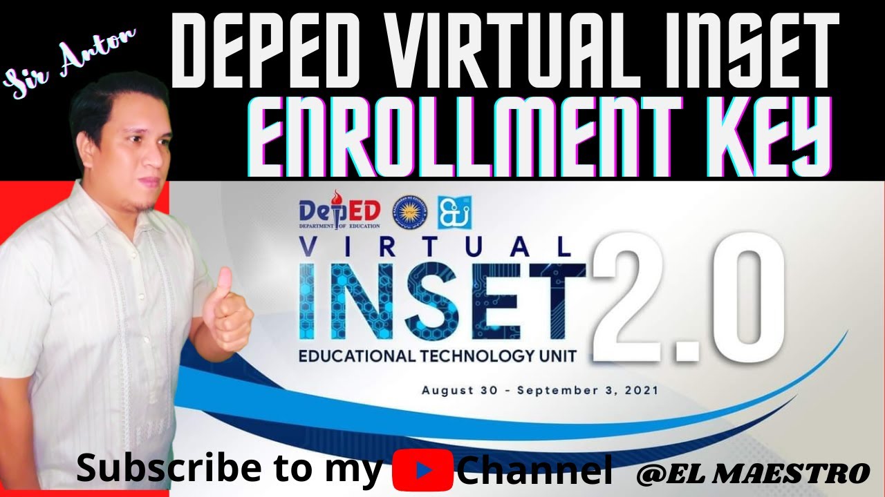 ENROLLMENT KEY DEPED VIRTUAL INSET 2.0 - YouTube