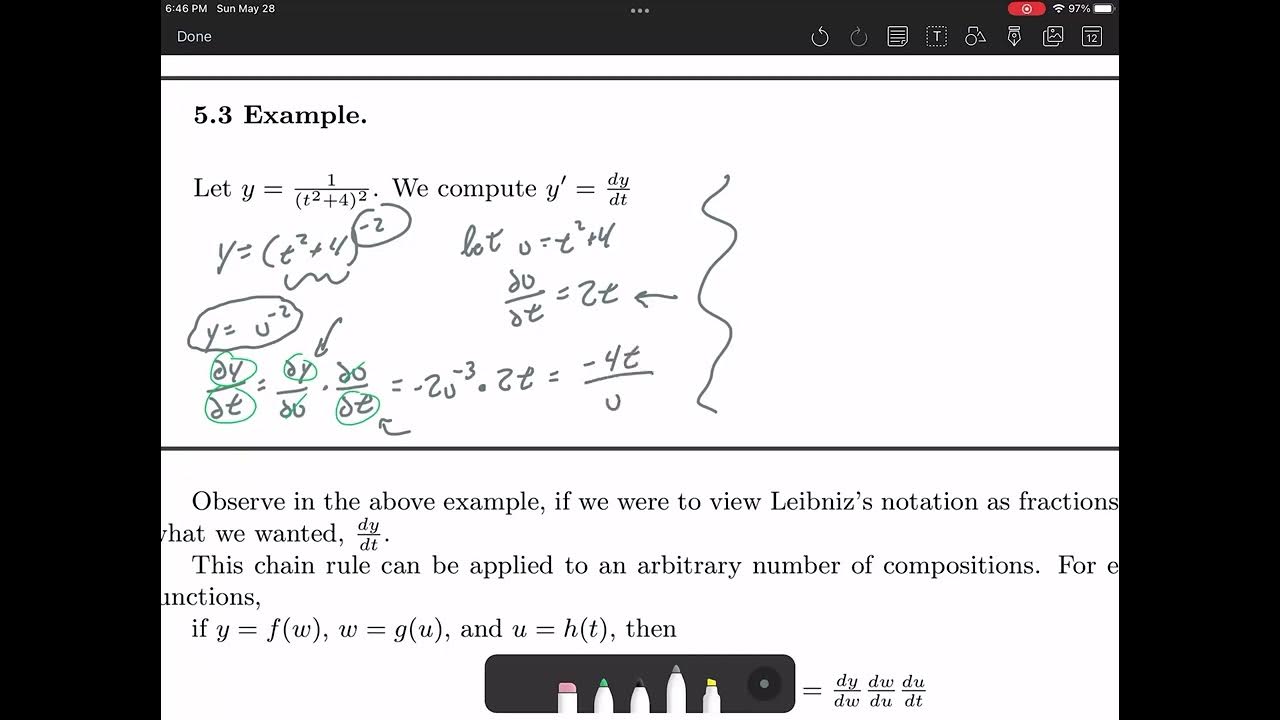 Example 5.3 (The Chain Rule) - YouTube