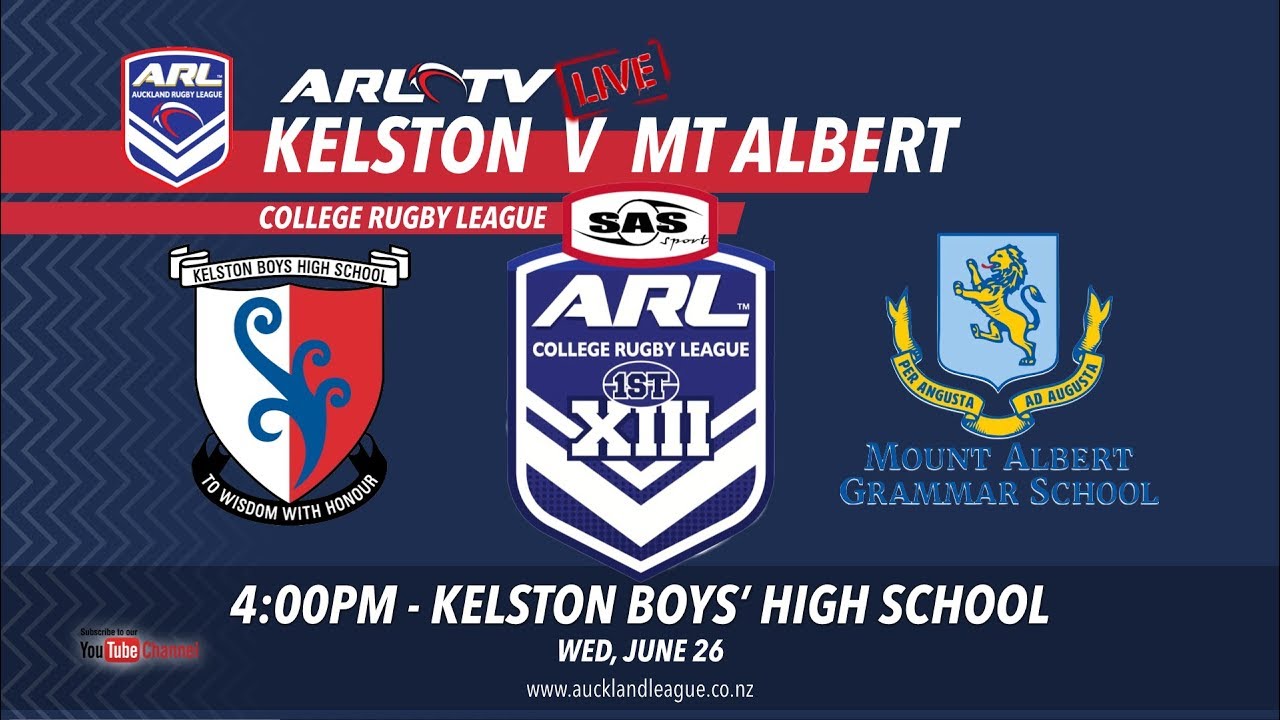 Kelston Boys' High School v Mt Albert Grammar School (1st half), 2019 ...