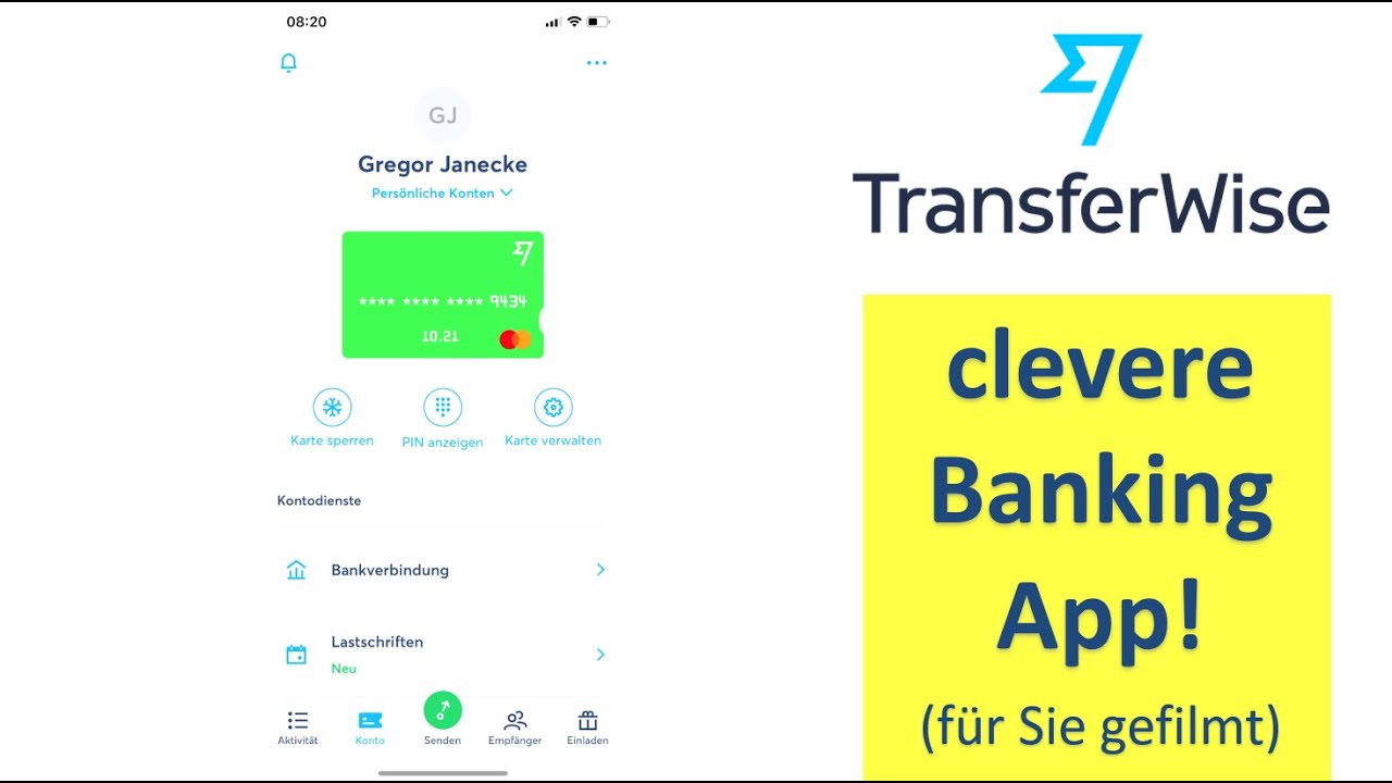 TransferWise App gefilmt (Girokonto-Alternative Ausland) - YouTube