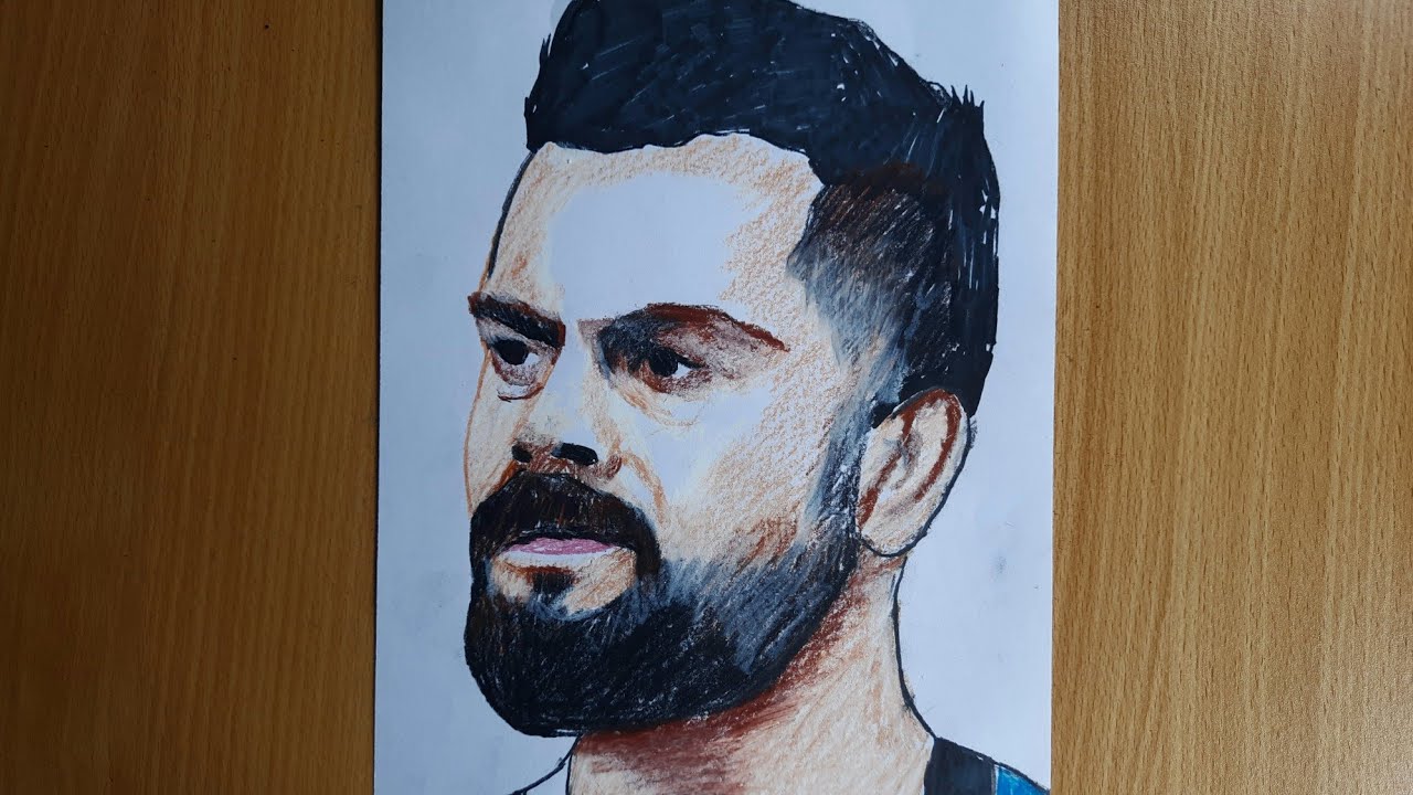 How to draw virat kohli _ pencil sketch _ virat drawing easy - YouTube