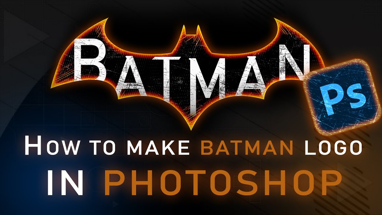 HOW TO DRAW BATMAN LOGO IN PHOTOSHOP - YouTube