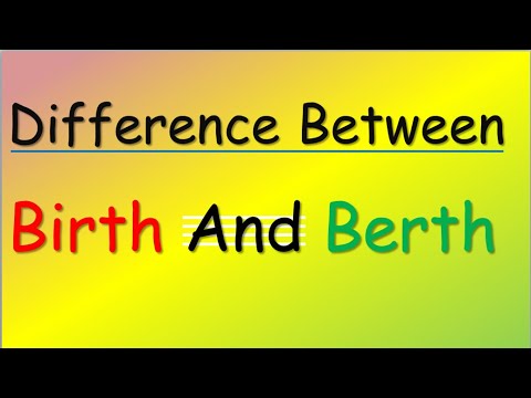 Difference Between Birth and Berth || Word skills || English Grammar ...