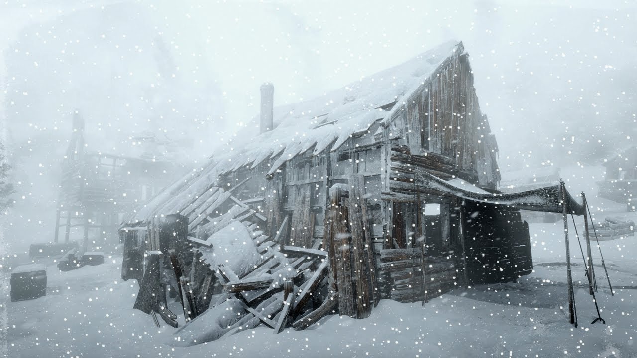 FEROCIOUS WINTER STORM with SUPER EXTREME COLD and blizzard sounds for ...