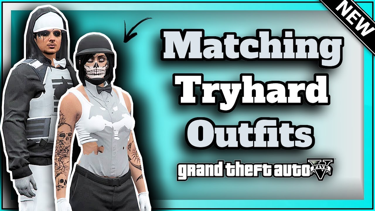 GTA5 I *NEW* FEMALE + MALE Matching TRYHARD Outfits! (TRANSFER + MERGE ...
