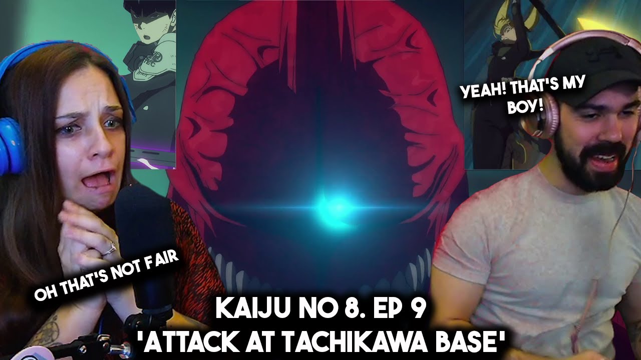 Lauren and Alek React! *Hoshina is the BEST!* Kaiju No. 8 Ep 9 'Attack at Tachikawa Base!' - YouTube
