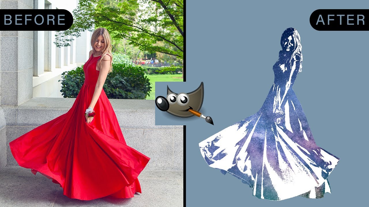 Create a Galaxy Dress Effect in Gimp - YouTube