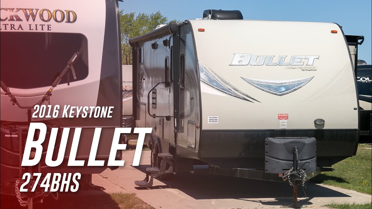 USED 2016 Keystone Bullet 274BHS - YouTube