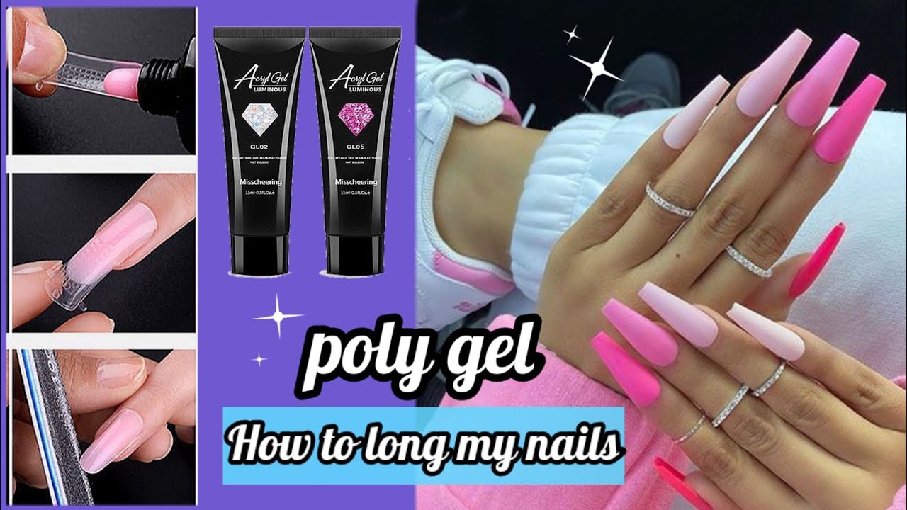 DIY testing a polygel + polygel kit review / how to long my nails ...