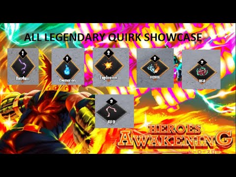 Roblox [HEROES AWAKENING] ALL LEGENDARY QUIRK SHOWCASE - YouTube
