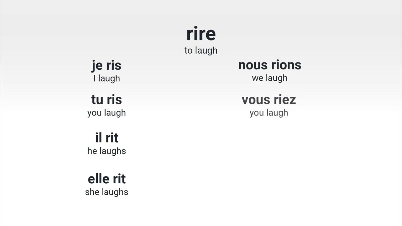 What Is The Present Tense Of The French Verb rire YouTube what-is-the-present-tense-of-the-french-verb-rire-youtube