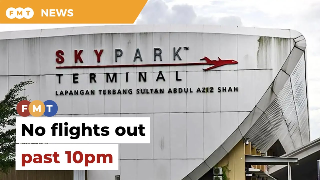 Last flight out at 10pm as jetliners return to Subang airport - YouTube