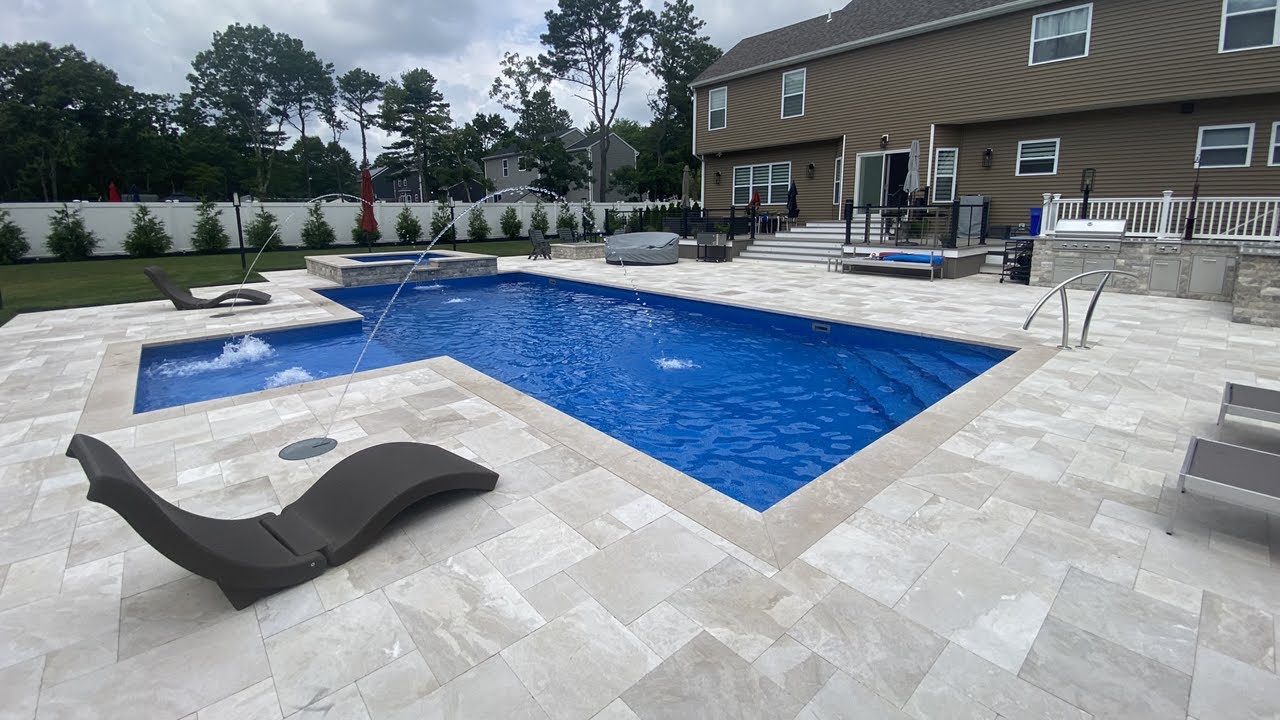 Marble Coping For Pool And Spas Medford NY - YouTube