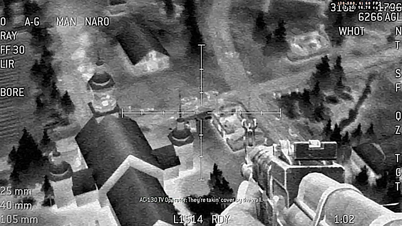 Call of Duty 4 Modern Warfare - AC130 with AK-47 - YouTube