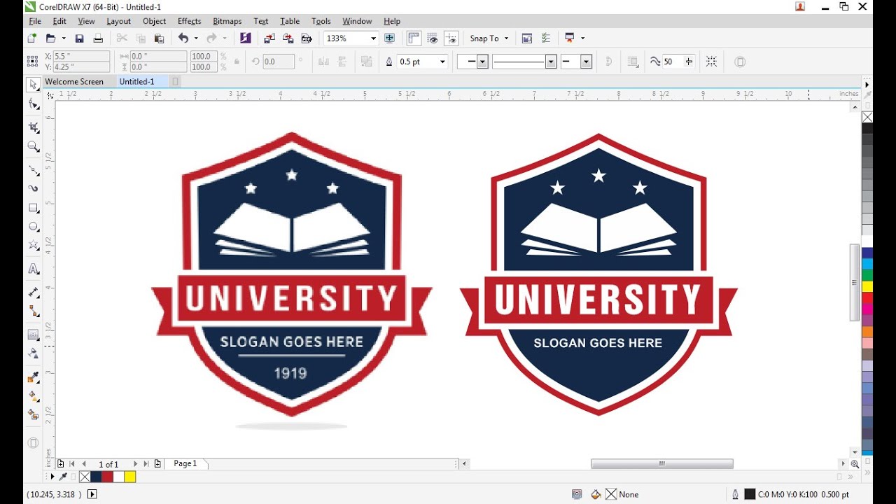 How to Make Academic Logo Design | Logo Design in CorelDraw with doctor ...