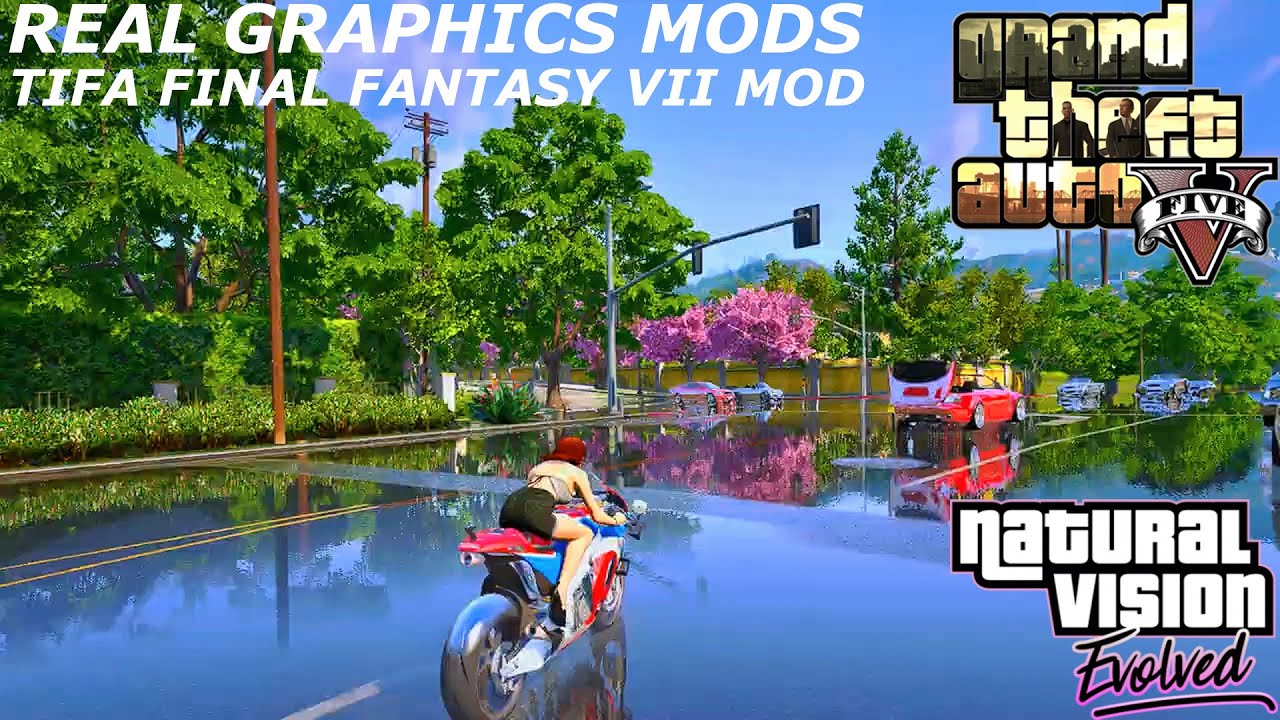 Final Fantasy Tifa Gta 5 Ultra Graphics Rain Wheater Effects NVE+QuantV ...