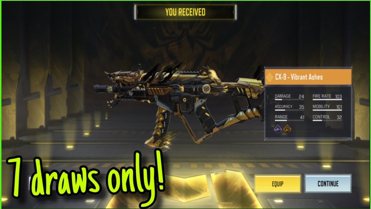 WOW! GOT ANOTHER LEGENDARY GUN CX-9 Vibrant Ashes | Samurai’s Series ...