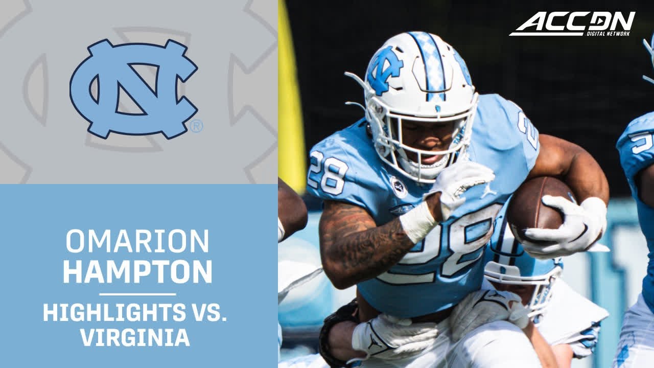 UNC Running Back Omarion Hampton Rushes For 112 Yards - YouTube