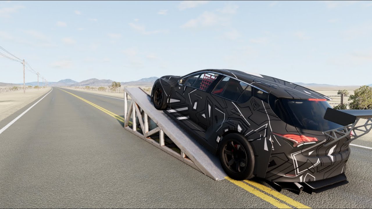 Cars vs Flip Ramp – BeamNG Drive - YouTube