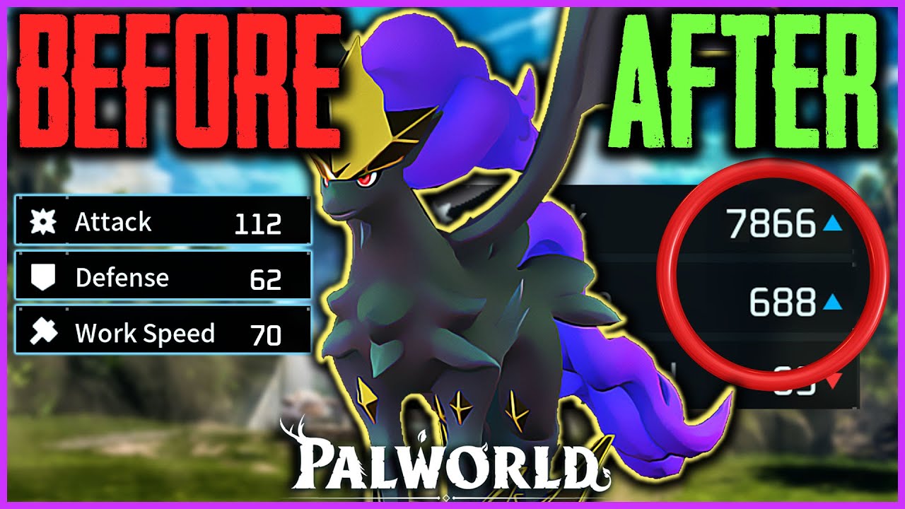 Palworld HIDDEN IV STATS GUIDE - BREEDING OP PALS with MAX BASE STATS ...