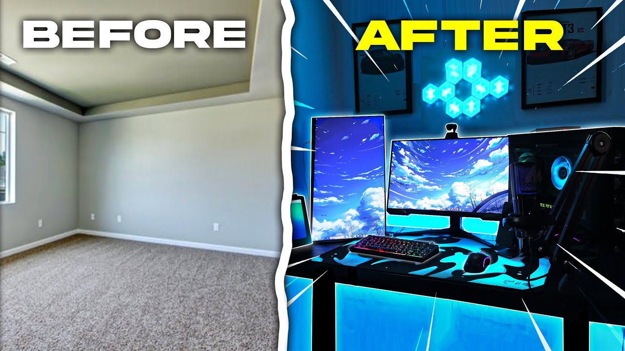 Transforming My Empty Gaming Setup Into My Dream Gaming Setup! - YouTube