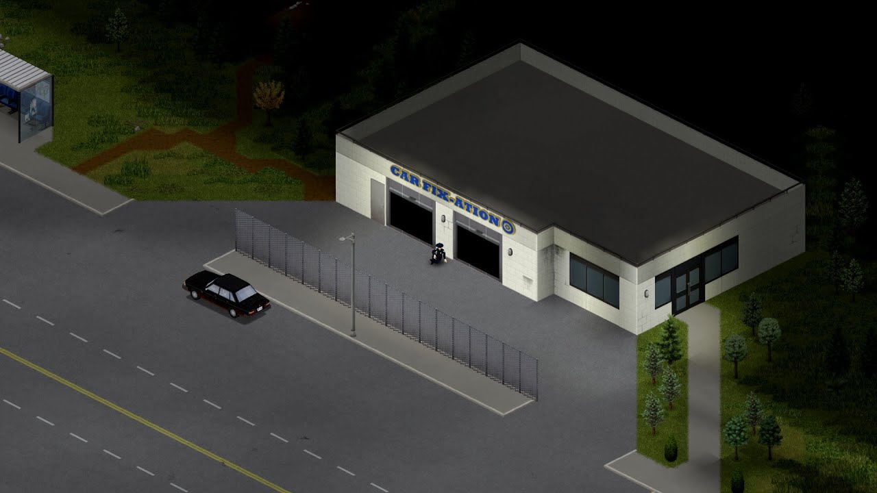 Raven Creek Autoshop location - Project Zomboid - YouTube
