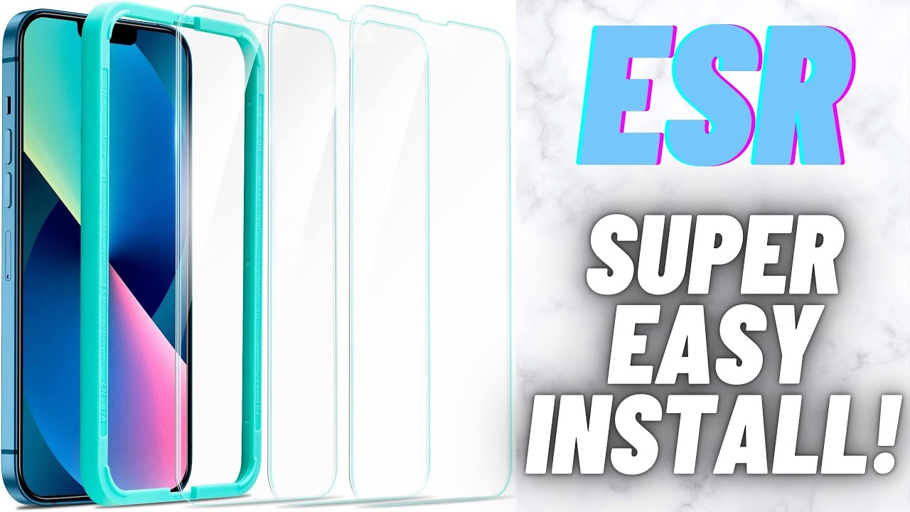 ESR Tempered Glass Screen Protector Review for iPhone 13 Pro // Super ...