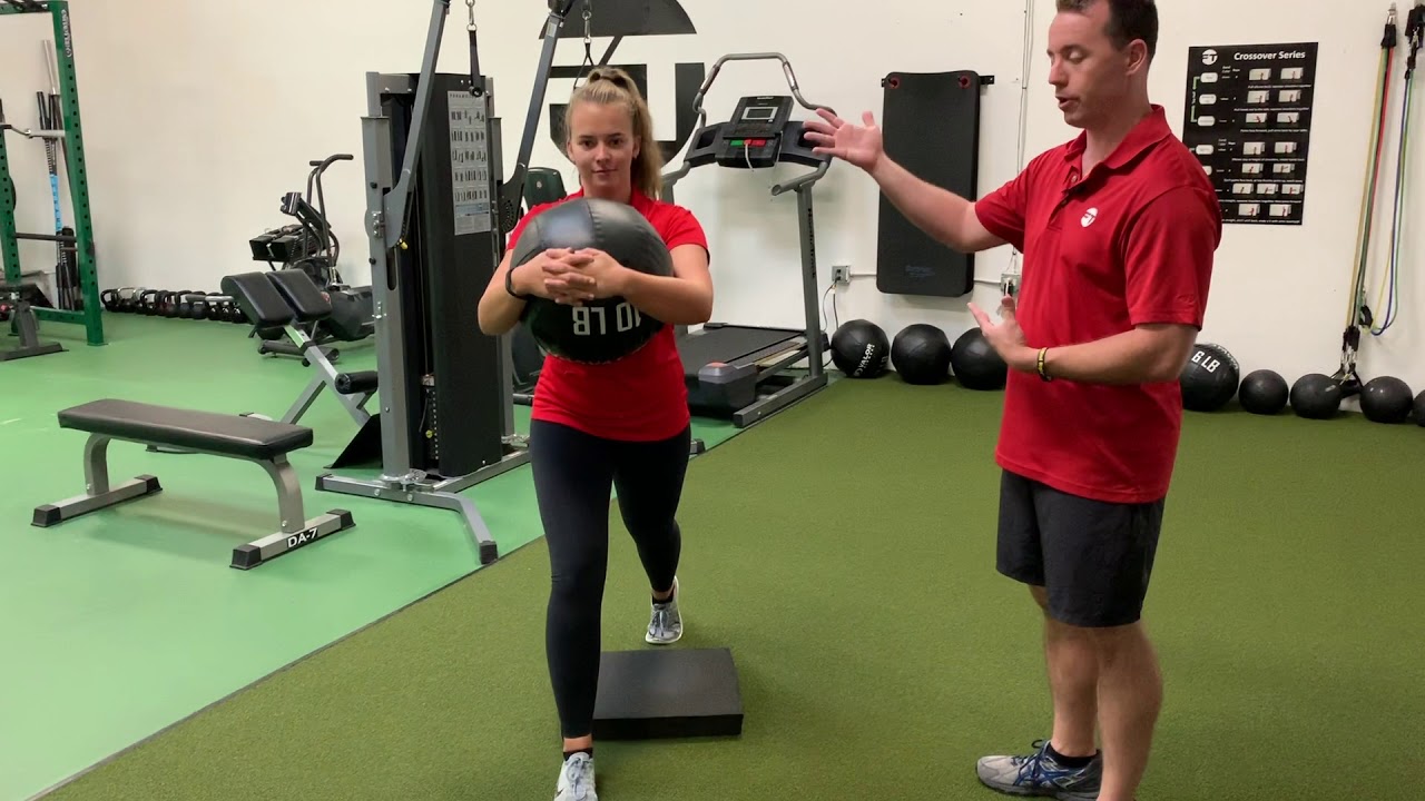 Medicine Ball Kneeling Hip Switches To Split Squat - YouTube