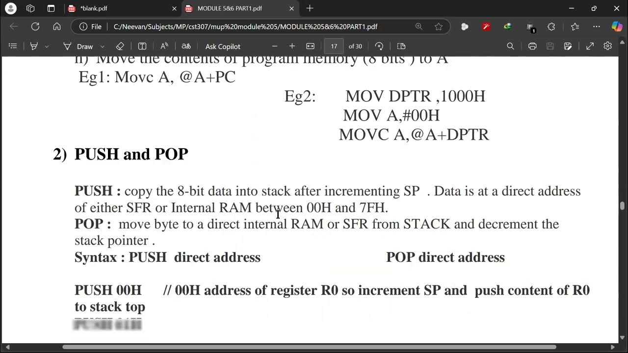 8051 Instruction set - YouTube