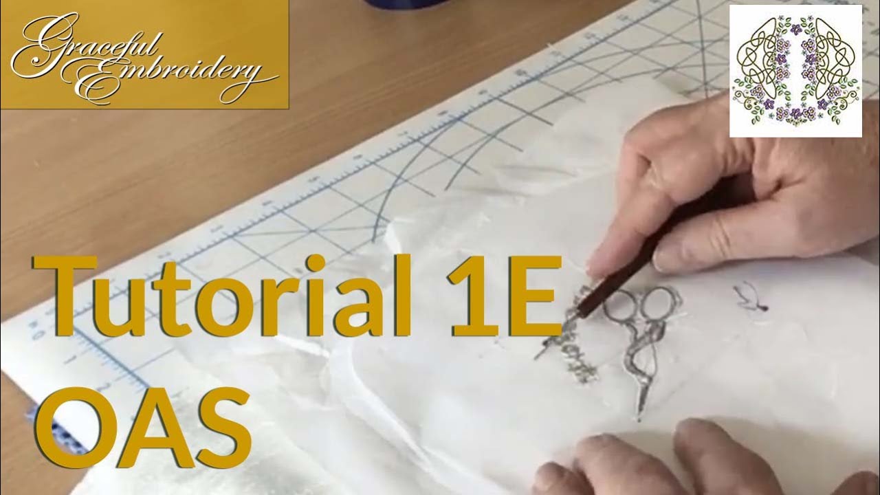 Machine Embroidery Tutorial 1E Outline alignment stitches - YouTube