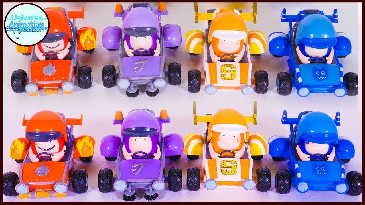 Unboxing Oddbods Carts Toys for Kids Pogo Fuse Slick and Jeff Race Cars ...