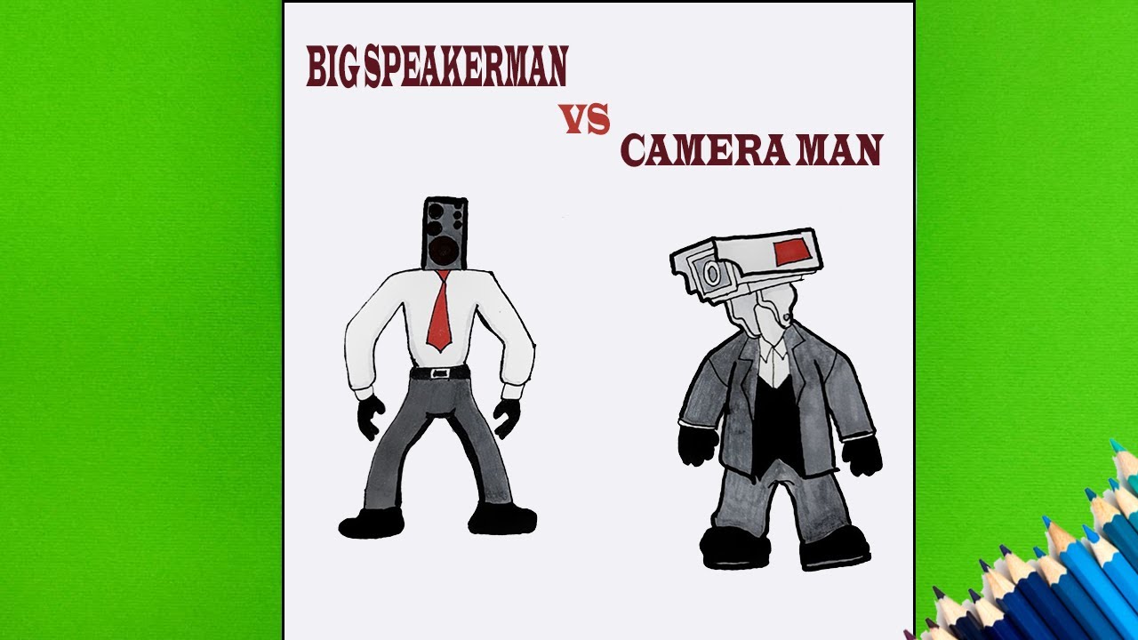 How To Draw | Skibidi Toilet | BIG SPEAKERMAN vs.Camera Man - YouTube