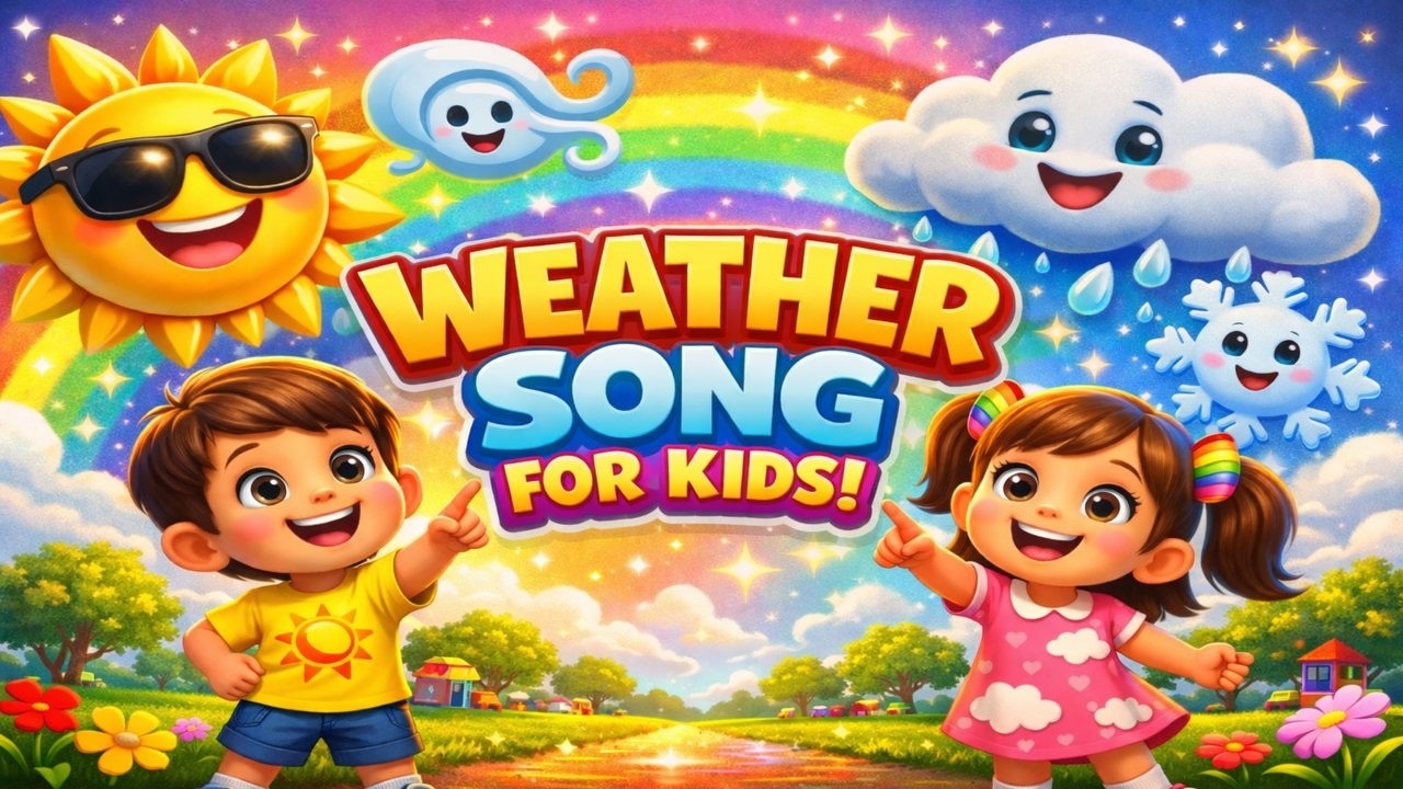 Weather Song for Kids | Learn Sunny, Rainy, Windy & Snowy Weather | Fun ...