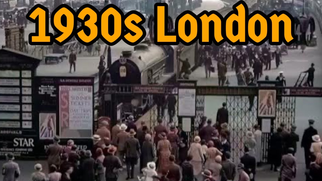 1930s London Station | Victorian Train Station | Color - YouTube
