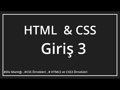 HTML&CSS[Front-End]- [Giriş3-Divler HTML5-CSS3]