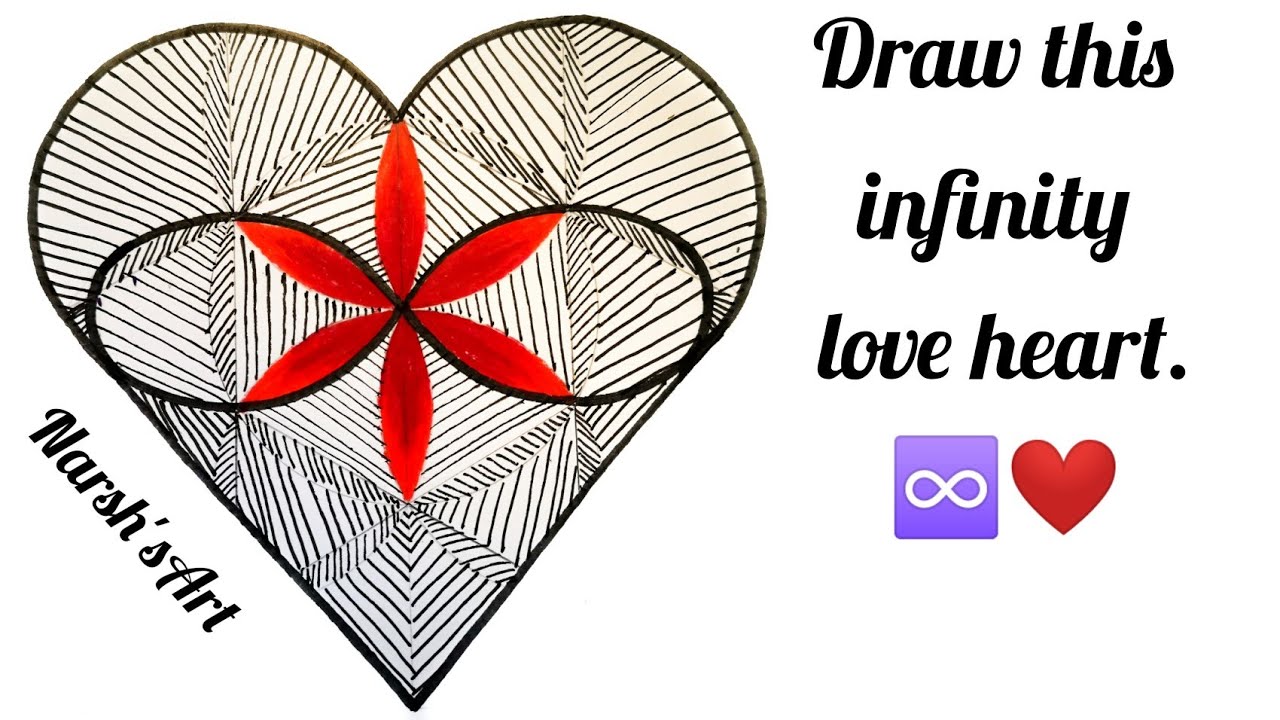 Infinity Heart Drawing Infinity Love Sign Symbol Watercolor Print