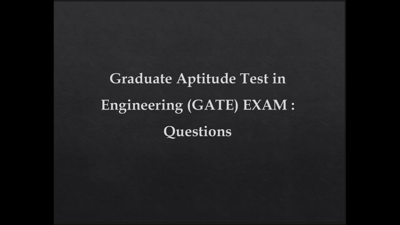 GATE Chemical Engineering Practice Question 7 - YouTube
