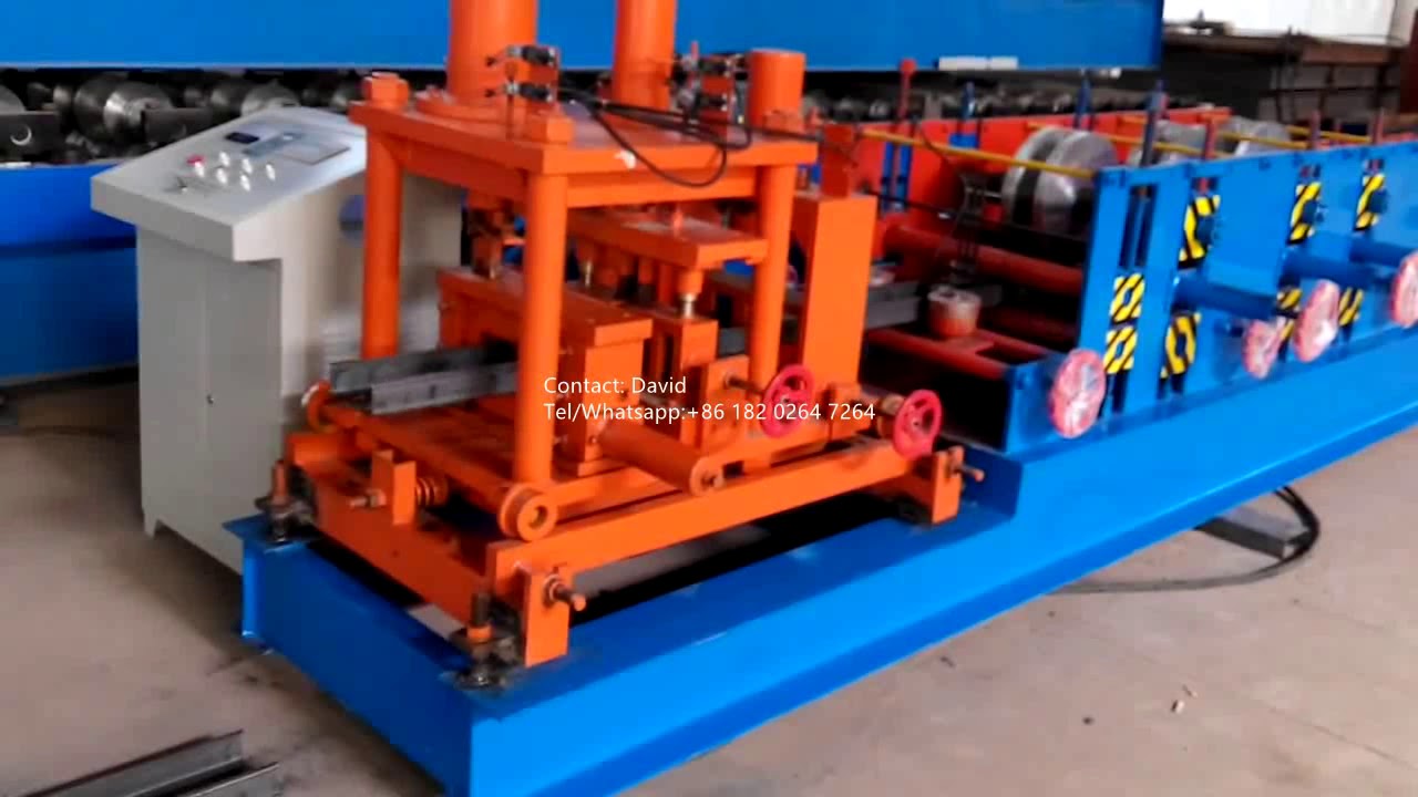 C Channel Forming Machine With Punching Device - YouTube